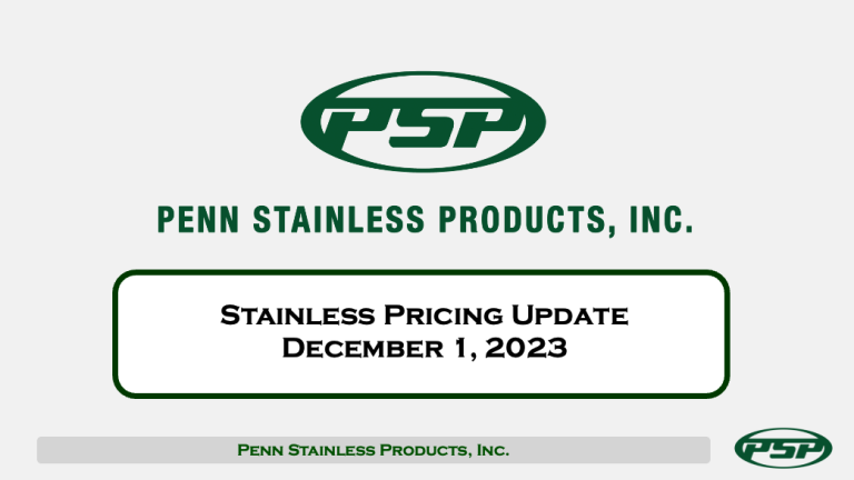 Stainless Pricing Updates - Penn Stainless