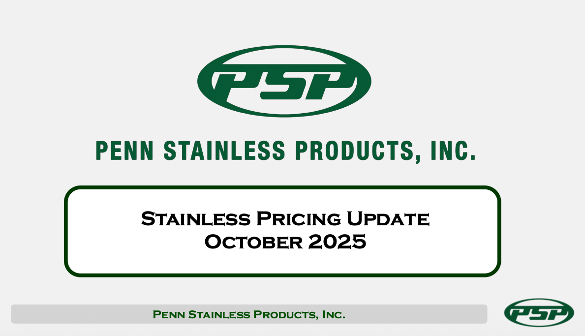 Stainless Pricing Update - October 2025 - Penn Stainless